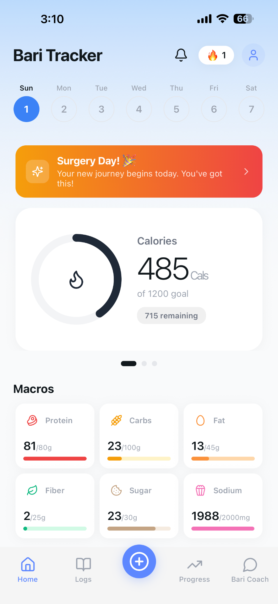 Bari Tracker — Stage-Aware Bariatric Nutrition App